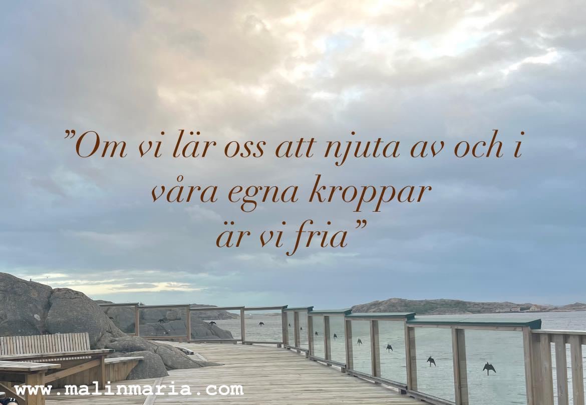 Om vi lär oss njuta… – Malin Maria